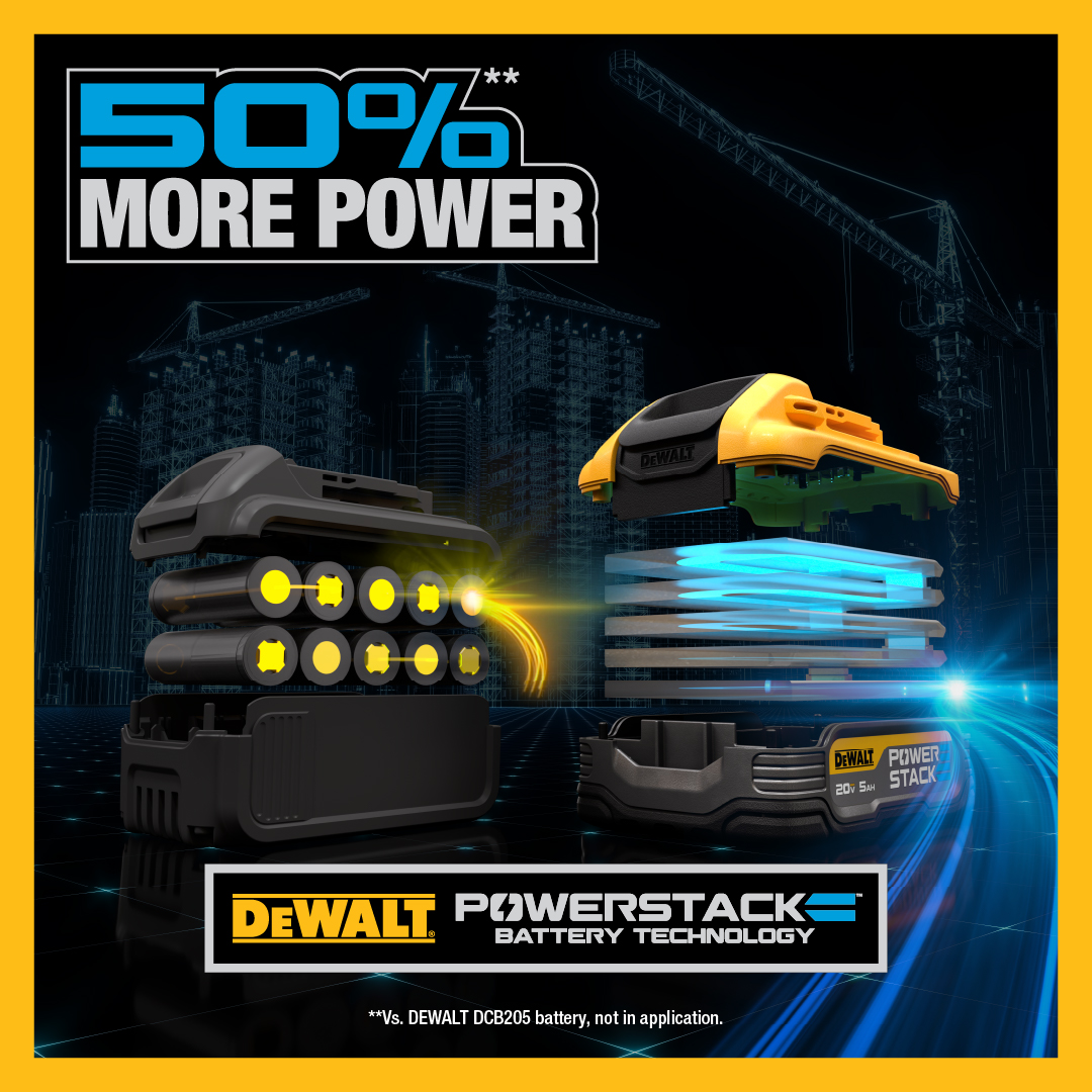 DEWALT Introduces POWERSTACK™ 20V MAX 5Ah Battery with Revolutionary ...